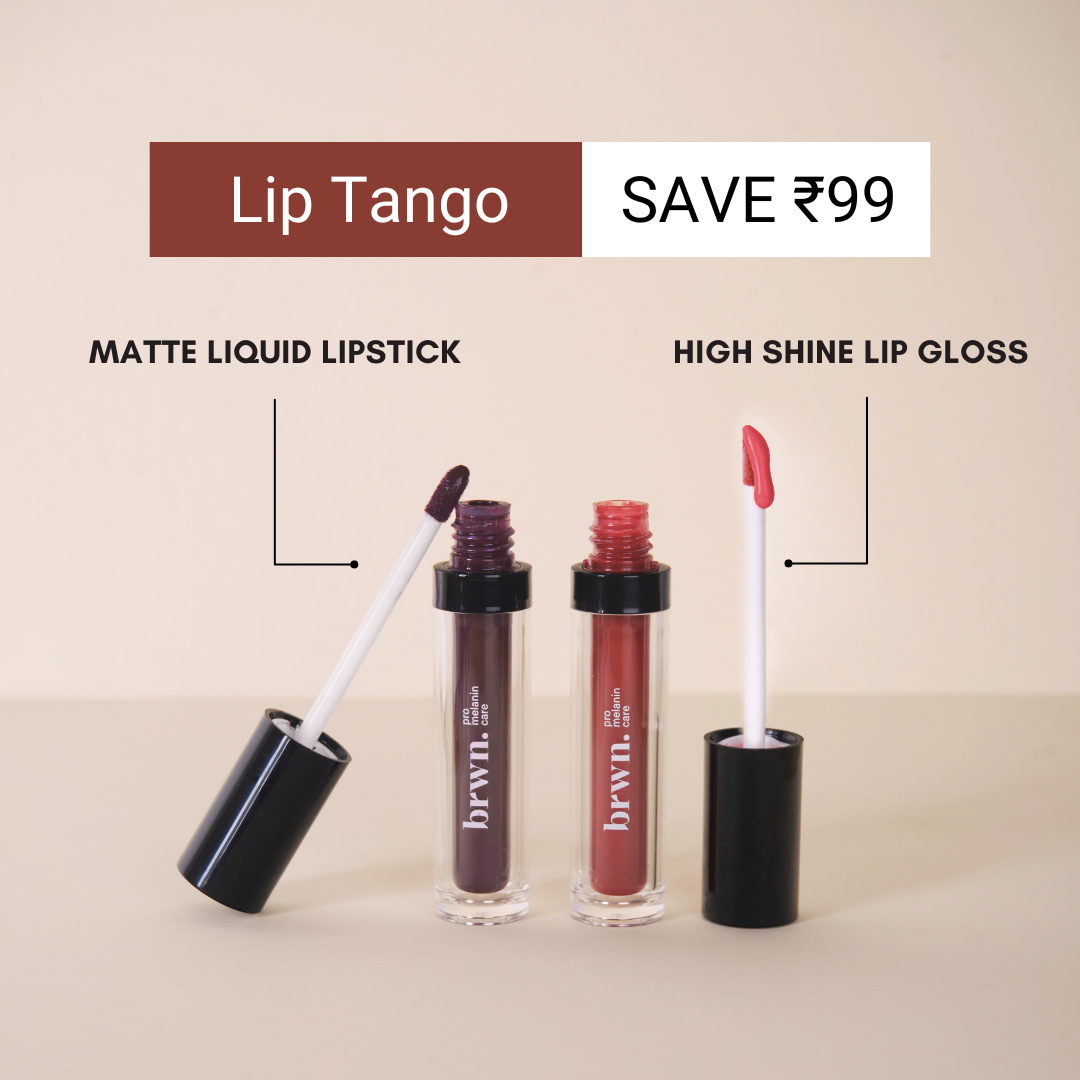 Lip Tango | Lip gloss + Liquid Lipstick - Brwn